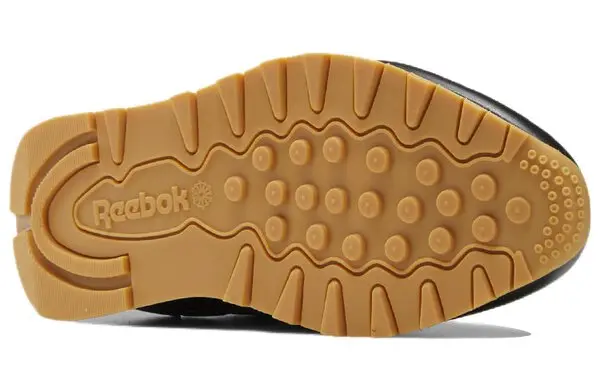 REEBOK Classic Leather Gum Athletic Shoes - Black
