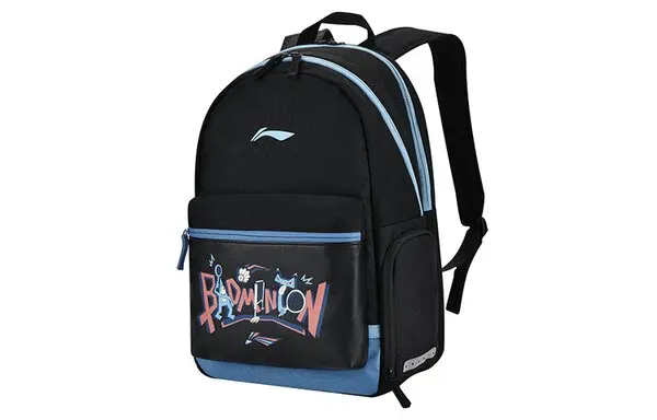 LI-NING Badminton Graphic Backpack - Black/blue