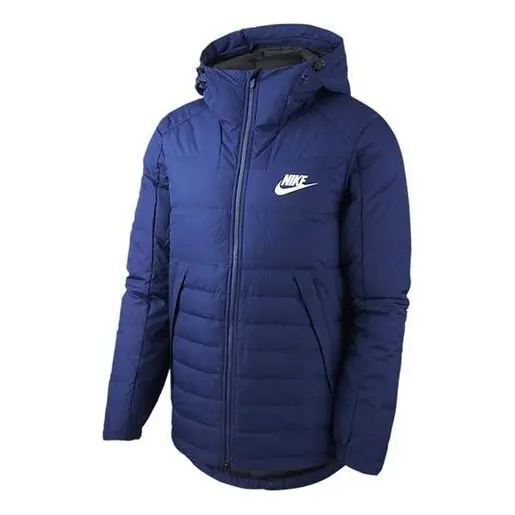 Nike Hooded Down Jacket - Dark Blue