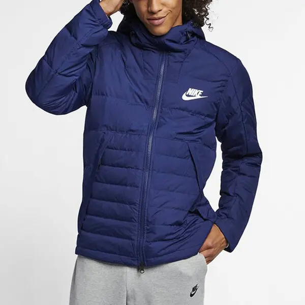 Nike Hooded Down Jacket - Dark Blue