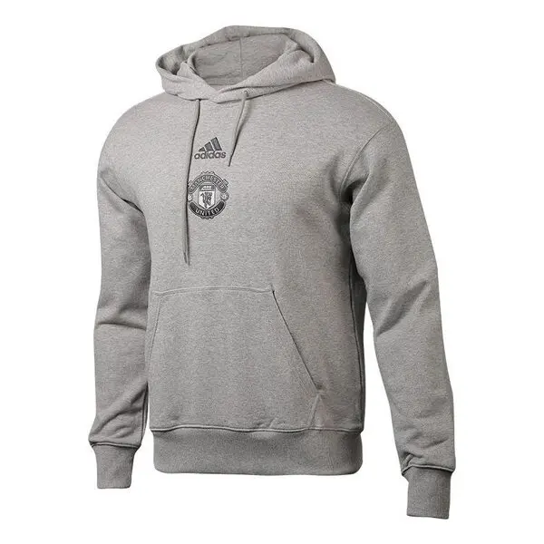 Adidas Manchester United Training Pullover Hoodie - Grey