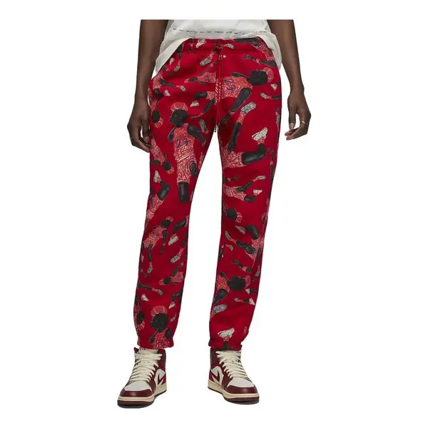 JORDAN Artist Series Parker Duncan Printed Trousers - Red
