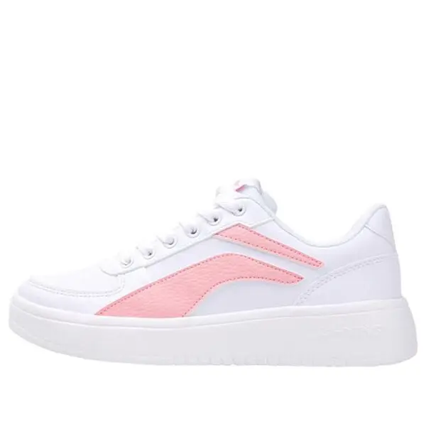 LI-NING Classic Skateboarding Sneakers - White/pink
