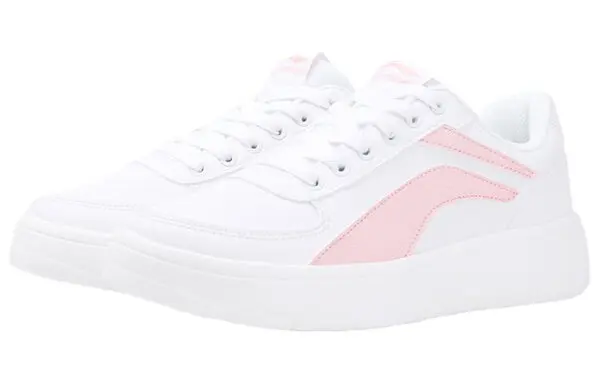 LI-NING Classic Skateboarding Sneakers - White/pink