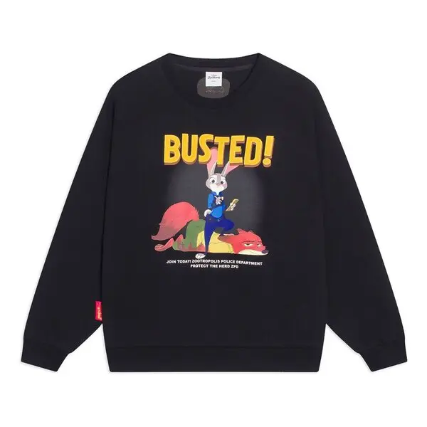 LI-NING X Disney Zootopia Graphic Sweatshirt - Black/multi-color