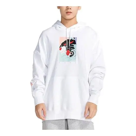 PUMA Cartoon Alphabet Print Hoodie - White