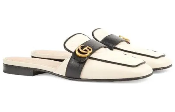 Gucci Double G Slide Sandal - White/black