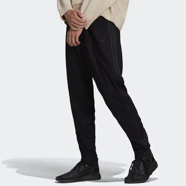 Adidas Originals Solid Color Lacing Black Sports Pants/trousers/joggers - Default Color