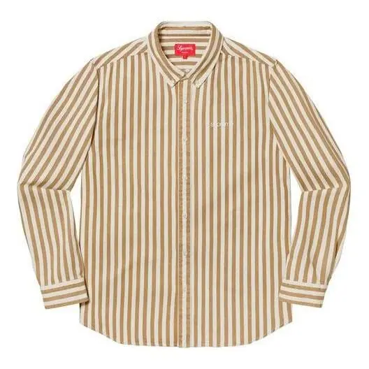 Supreme Striped Denim Shirt - Tan