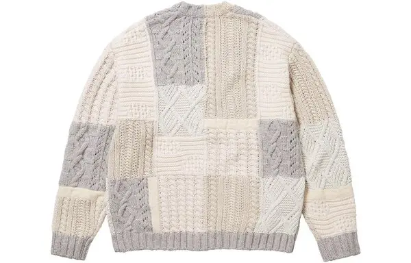 Supreme Patchwork Cable Knit Cardigan