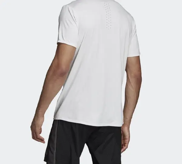 Adidas Logo Breathable Short Sleeve Shirt - White