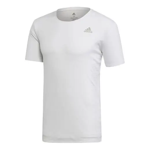 Adidas Logo Breathable Short Sleeve Shirt - White