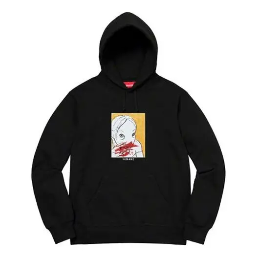 Supreme Nose Bleed Hooded Sweatshirt - Black