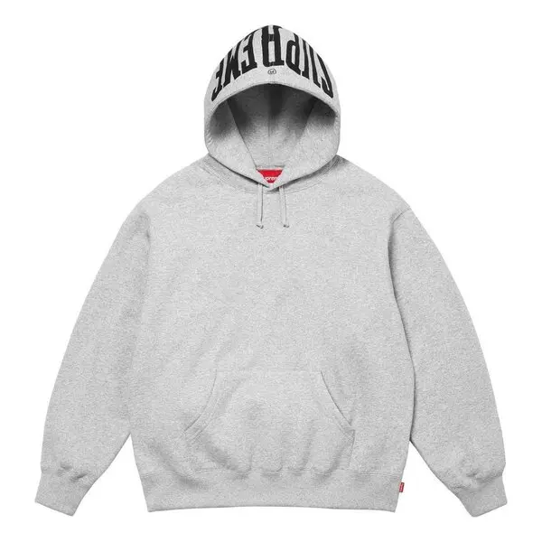 Supreme Mirrored Logo Hooded Sweatshirt - Grey