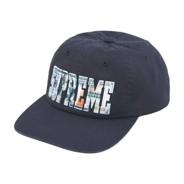 Supreme Ss26 Embroidered Money Logo 6-panel Cap - Navy