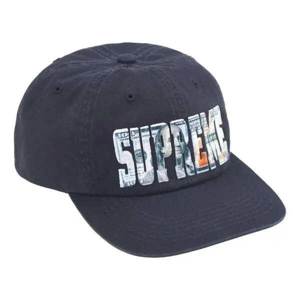 Supreme Ss26 Embroidered Money Logo 6-panel Cap - Navy