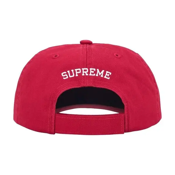 Supreme Embroidered Money Logo 6-panel Cap - Red