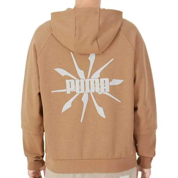 PUMA Logo Pattern Printing Relaxed Fit Hoodie