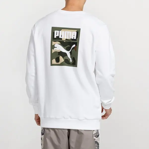 PUMA Camouflage Logo Round Neck Pullover