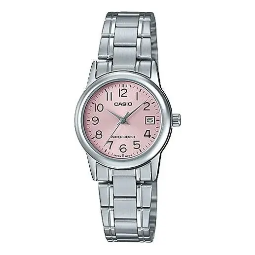 Casio Quartz Analog Watch With Stainless Steel Strap - Pink