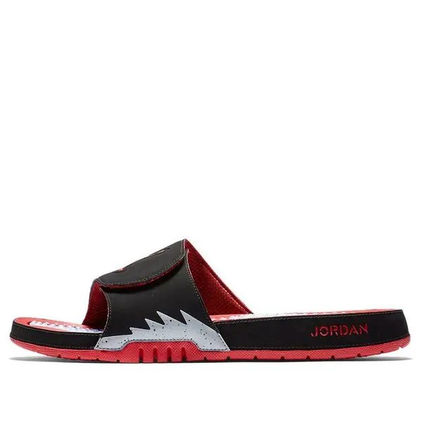 JORDAN Air Hydro 5 Retro Slippers - Black/red/white