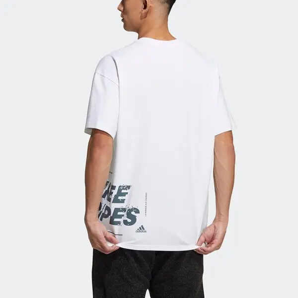 Adidas Alphabet Printing Casual Round Neck Short Sleeve