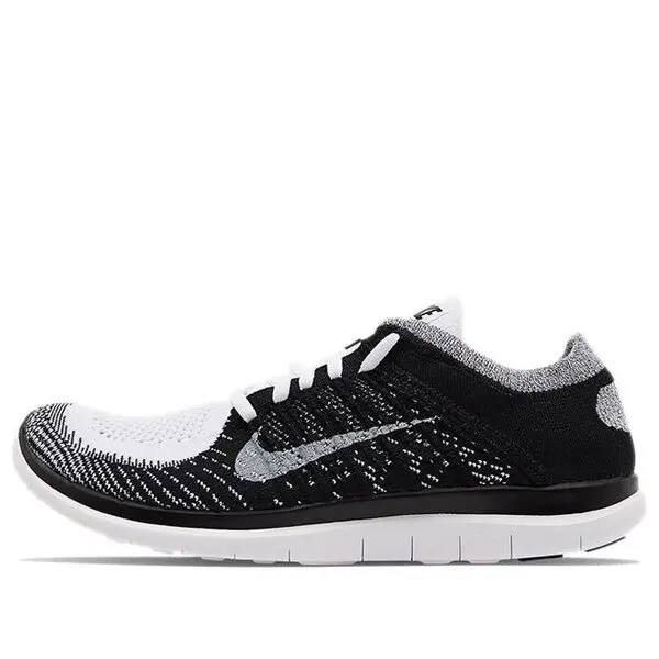 Nike Free 4.0 Flyknit Athletic Shoes - White/white-black-volt