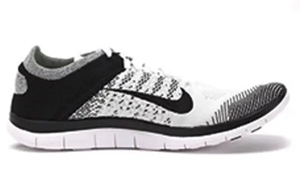 Nike Free 4.0 Flyknit Athletic Shoes - White/white-black-volt
