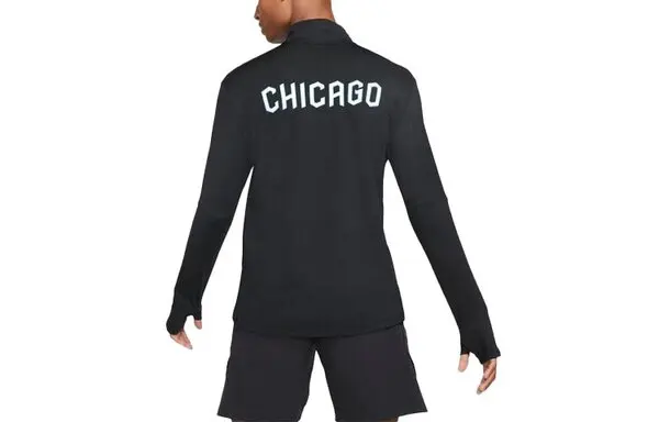Nike Long Sleeve Zip Up Track Jacket - Black