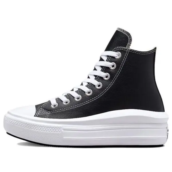CONVERSE Chuck Taylor All Star Move Platform High Top Leather Sneakers - Black