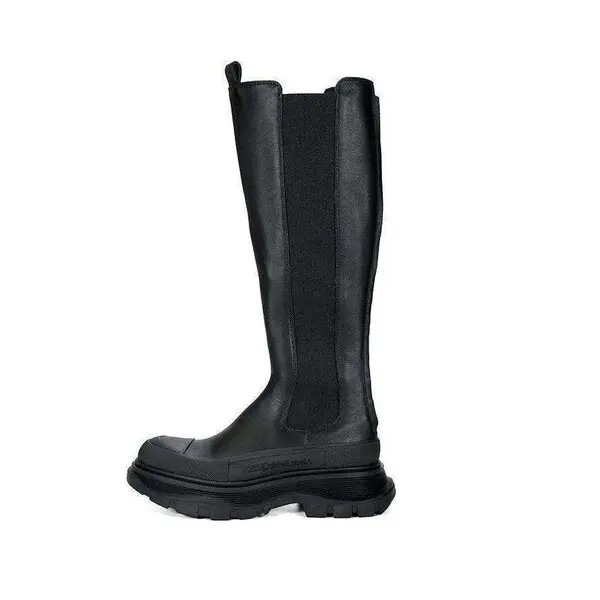 Alexander McQueen Tread Leather Over-the-knee Boots - Black