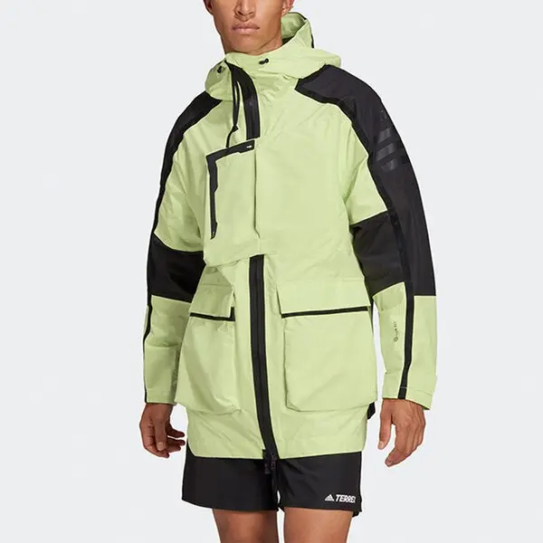 Adidas Contrast Color Stitching Hooded Jacket