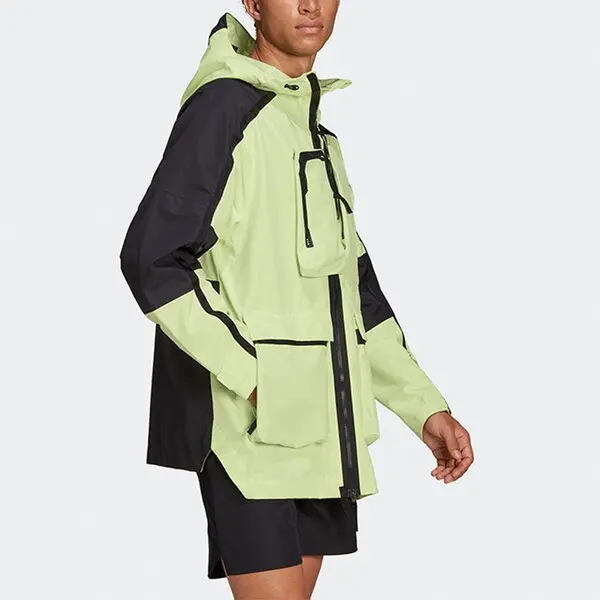 Adidas Contrast Color Stitching Hooded Jacket