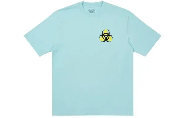 PALACE Bio Hazard Triangle Back Pattern Logo Short Sleeve Tee - Blue