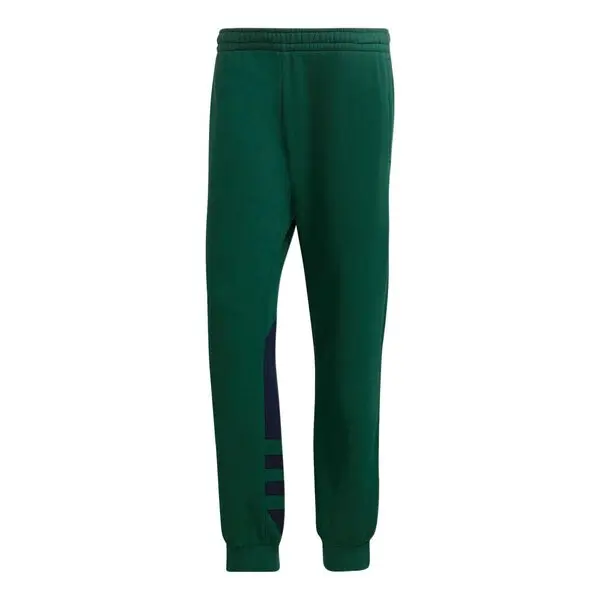 Adidas Big Trefoil Sweatpants 'green Black - Green/black