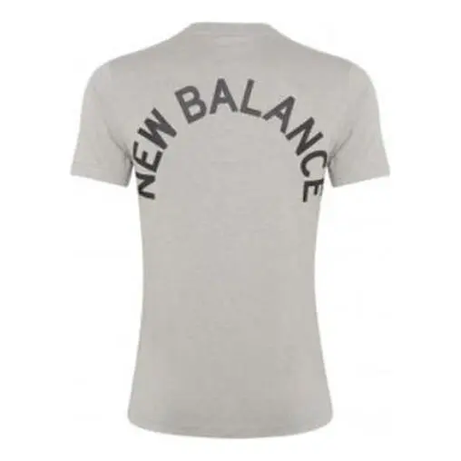 NEW BALANCE Back Alphabet Casual Short Sleeve Gray - Grey