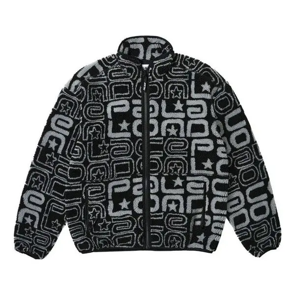 PALACE Joyrex Fleece Jacket - Black/grey