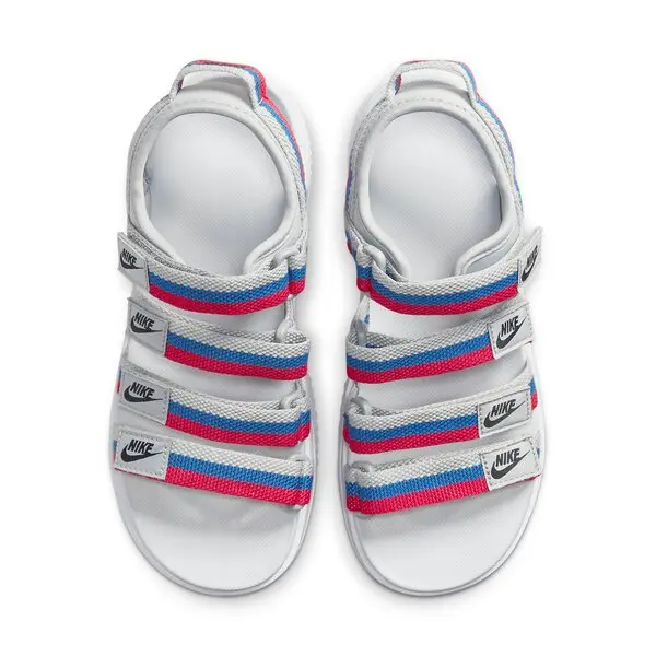 Nike Icon Classic Platform Sandals - White/blue/red