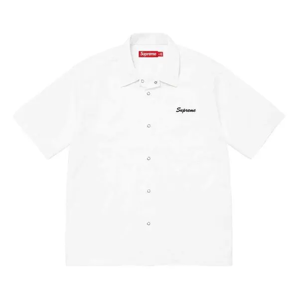 Supreme X Margaret Keane Teardrop S/s Work Shirt 'white Blue - White/blue