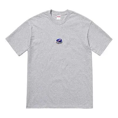 Supreme Fw18 Bottle Cap Tee Heather Logo Tee - Grey