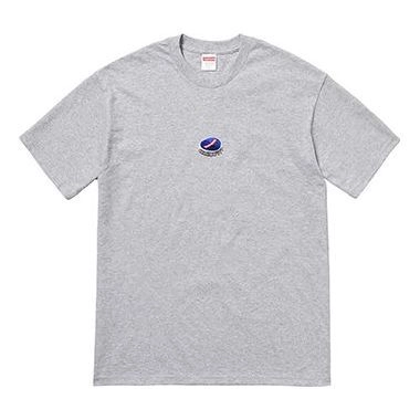 Supreme Fw18 Bottle Cap Tee Heather Logo Tee - Grey