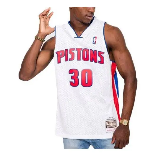 Mitchell & Ness Detroit Pistons 2003 Rasheed Wallace Home Swingman Jersey - None