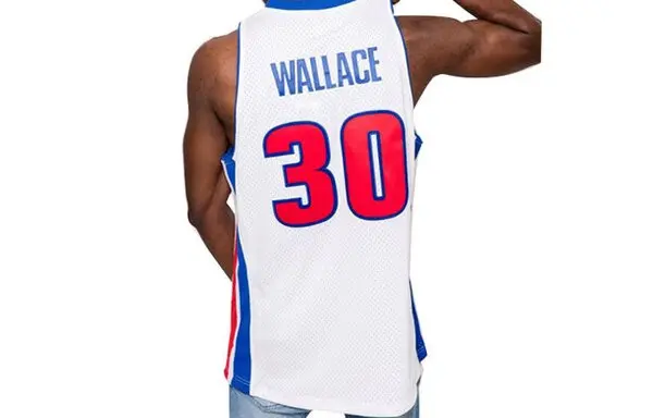 Mitchell & Ness Detroit Pistons 2003 Rasheed Wallace Home Swingman Jersey