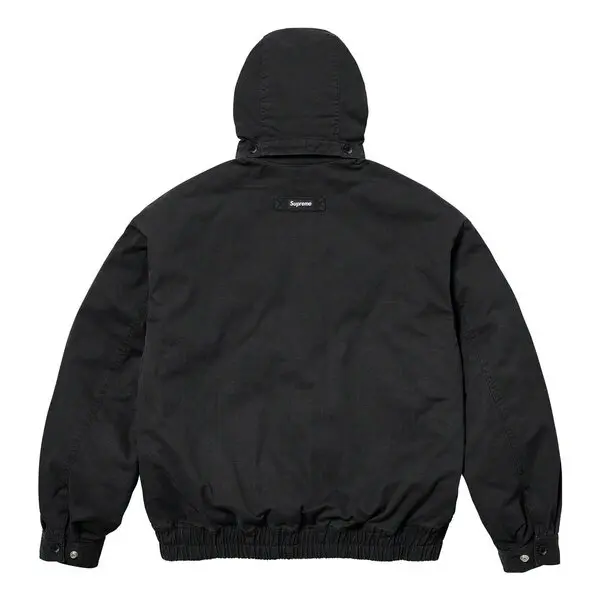 Supreme Leather Collar Utility Jacket