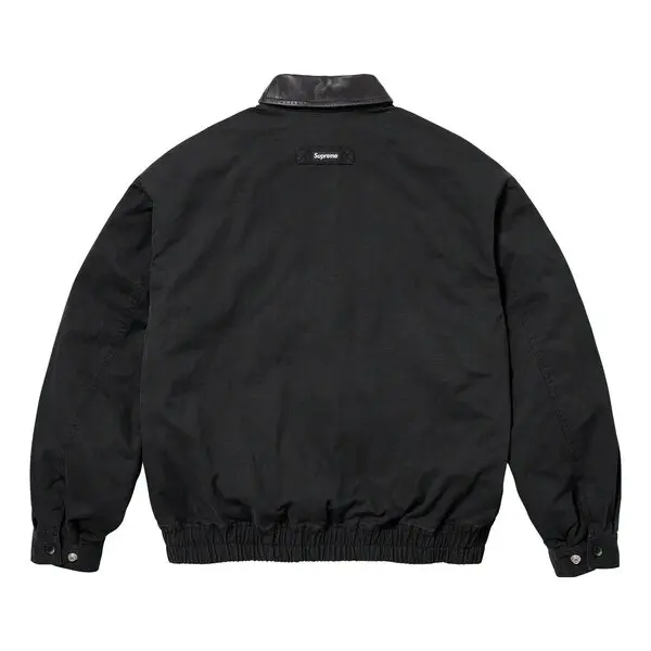Supreme Leather Collar Utility Jacket