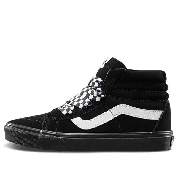 VANS Sk8-hi Alt Lace Sneakers With Checked Ribbon Fastening - Black