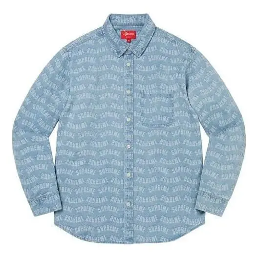 Supreme Arc Jacquard Denim Shirt - Teal