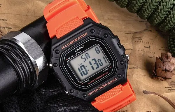Casio G-shock Quartz Digital Watch - Orangeblack