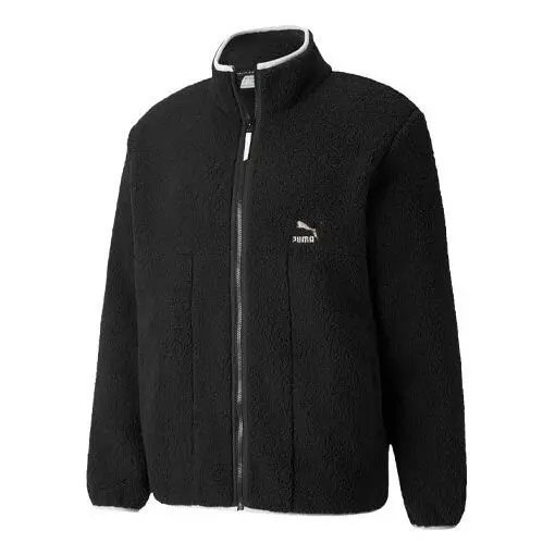 PUMA Retro Logo Lamb's Wool Stand Collar Jacket