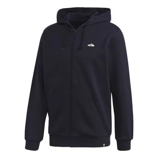 Adidas Embroidered Zip Hoodie - Black